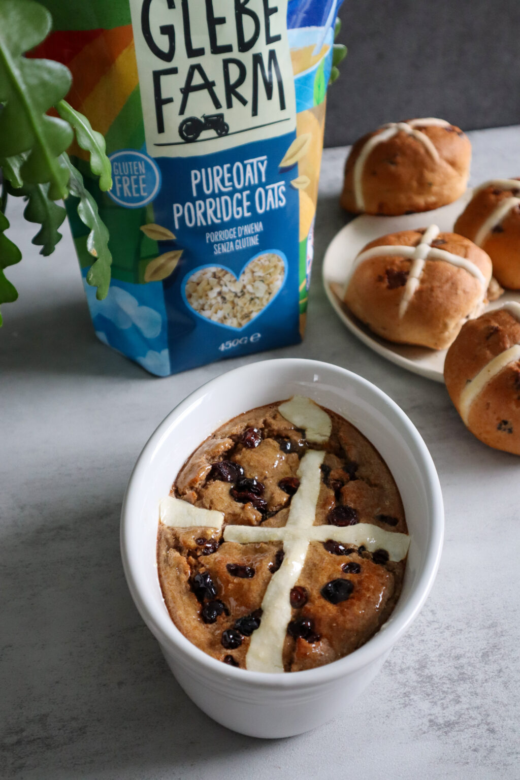 Gluten Free Hot Cross Bun Baked Oats - Glebe Farm